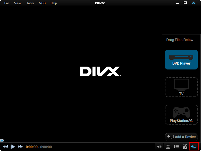 How do I close or open the Device pane? – DivX